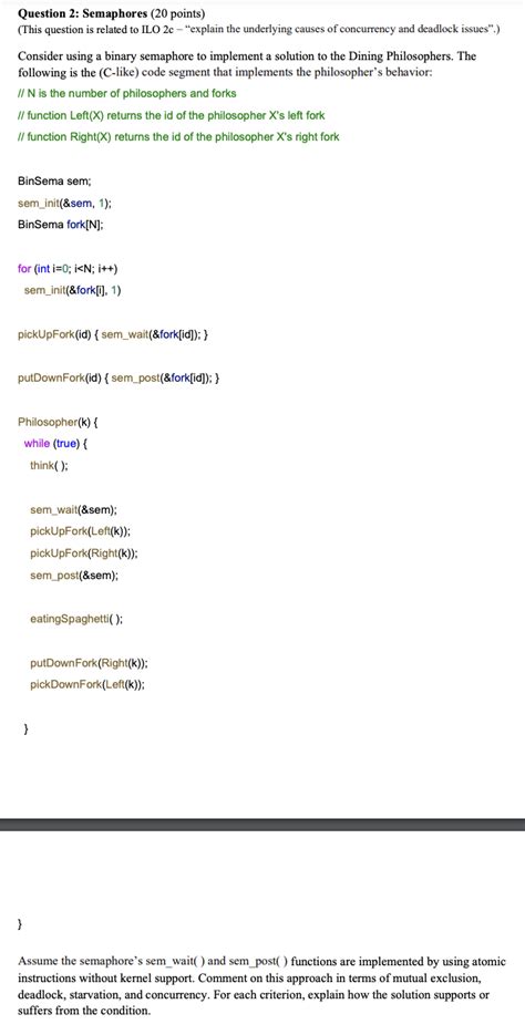 Solved Question 2 Semaphores 20 ﻿pointsthis Question Is
