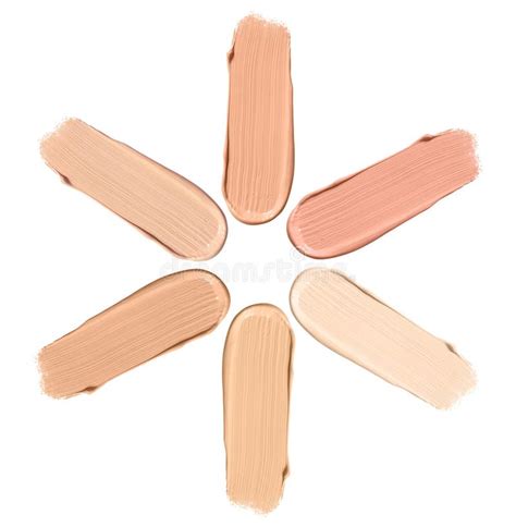 Set Of Foundation Samples In Different Tones On White Background Stock Illustration Set Of Foundation Samples In Different Tones On White Background Stock Illustration