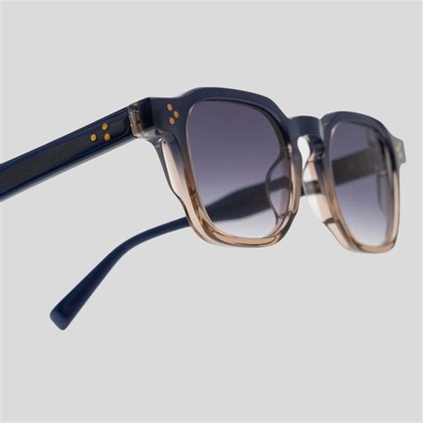Edgy Navy Sunglasses Mesimero ® Artisan Made Eyewear