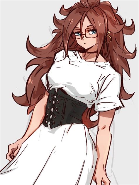 Safebooru 1girl Android 21 Blue Eyes Choker Corset Dragon Ball Dragon