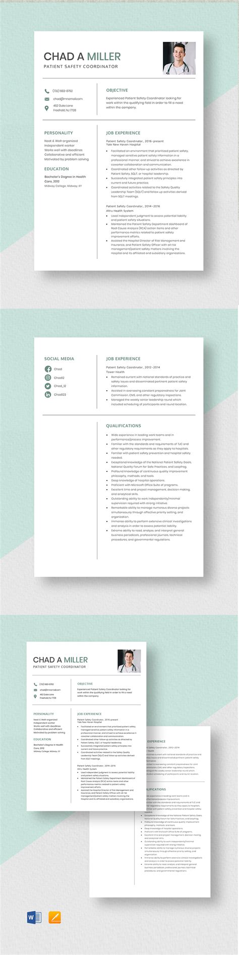 Patient Access Manager Resume Template Word Apple Pages Template Net
