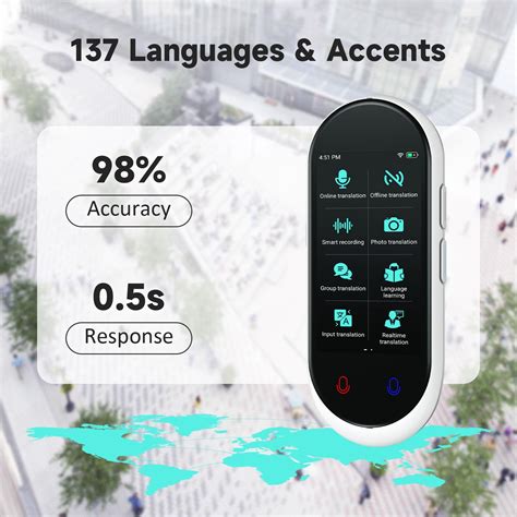 Snapklik.com : Language Translator Device, Instant Translator No WiFi Needed, 5-Way Portable ...