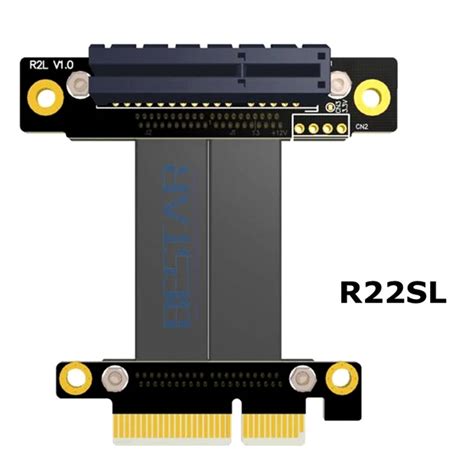 Riser PCI E 3.0 pcie 4x male to pcie x4 4 pcie3.0 female Left Gen3.0 ...