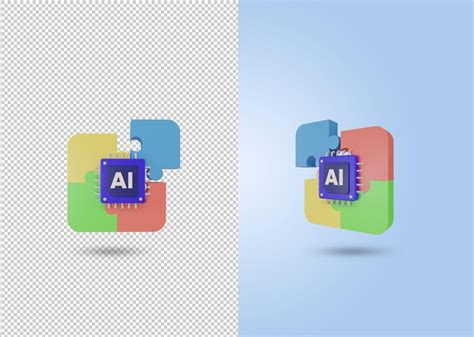 Premium Psd 3d Ai Artificial Intelligence Chip Icon And Icon Jigsaw Puzzle Solving A Problem