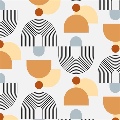 Premium Vector Hand Drawn Boho Geometric Pattern