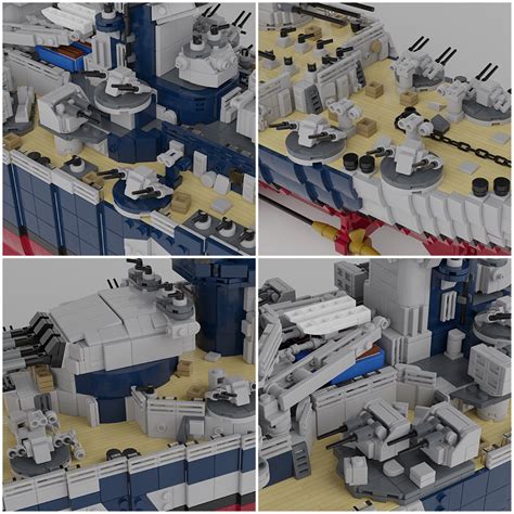 Moc Factory 163300 French Battleship Richelieu With 10803 Pieces