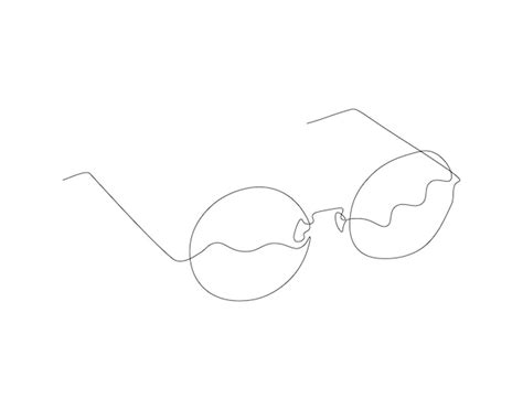 Premium Vector Continuous Line Drawing Of Glasses One Line Of