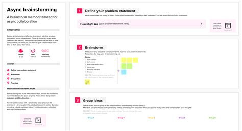 Async Brainstorming Template Mural