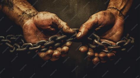 Premium Photo Juneteenth Concept Of Hands Breaking The Chain Slavery Concept Art Hands With A