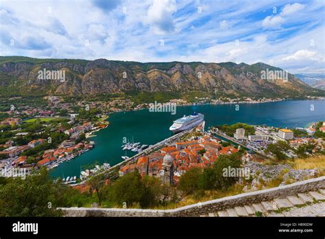 Kotor Bay And Old Town Montenegro Stock Photo Alamy