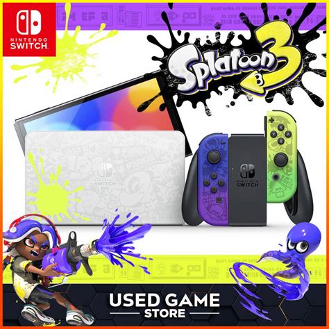 Nintendo Switch Oled Splatoon 3 Edition Maxsoft Set