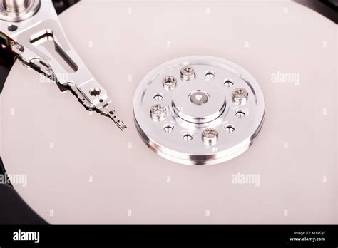Open Hard Disk Drive Close Up Stock Photo Alamy