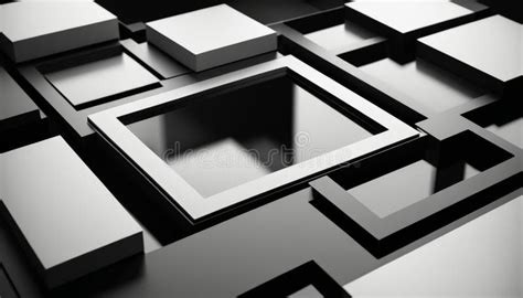 Black And White 3d Cube Pattern Stock Illustration Illustration Of