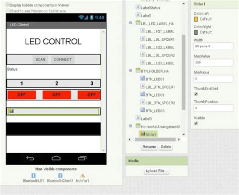 arduino hm 10 and app inventor 2 adding a slider martyn currey