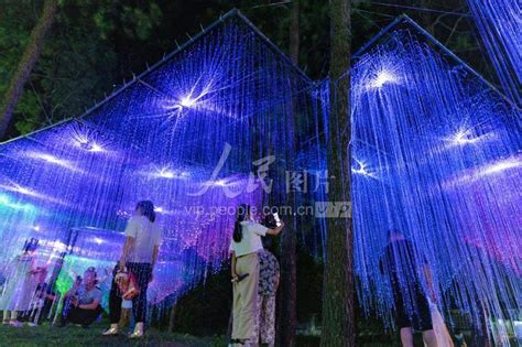 安徽肥东炫彩灯展迎客来 人民图片网