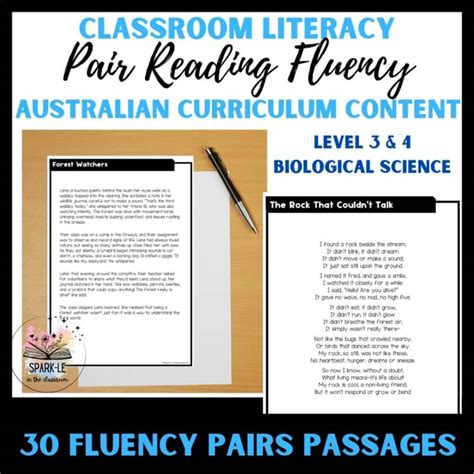 Fluency Paired Reading Passages Australian Curriculum Level 3 And 4