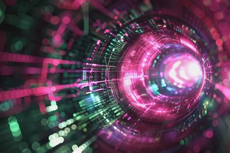 Premium Photo An Image On A Physics Theme In Pink And Green Blurry As