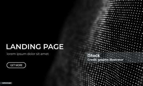 흰색 파티클이 있는 추상 적 방문 페이지 배경입니다 점 풍경이 있는 흐름 파 디지털 데이터 구조 미래의 메시 또는 사운드 그리드 패턴 점 시각화 기술 벡터 그림 파도 패턴에