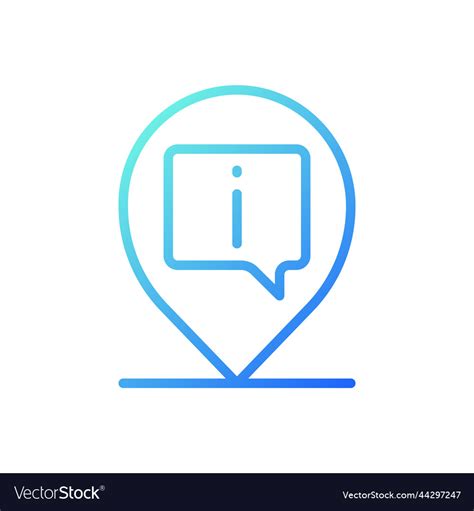 Info Pin Pixel Perfect Gradient Linear Icon Vector Image