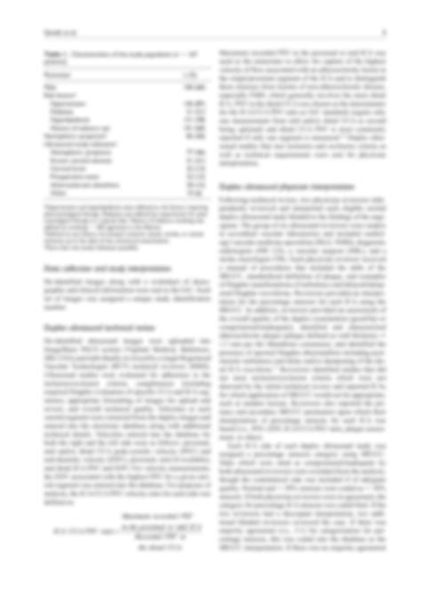 Solution Optimization Of Duplex Velocity Criteria For Diagnosis Of