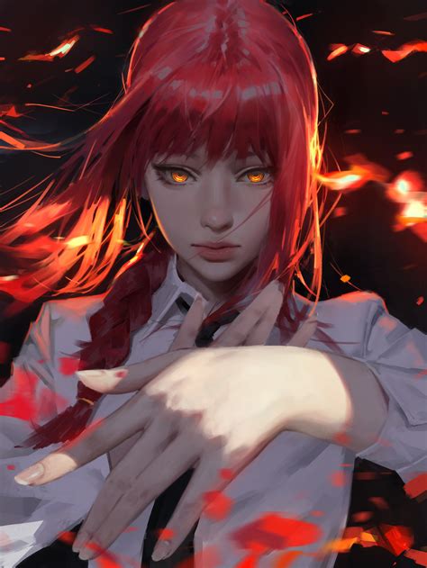 Wallpaper Digital Art Artwork Illustration Makima Chainsaw Man