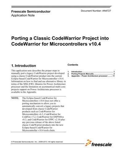 Porting A Classic Codewarrior Project Into Codewarrior For