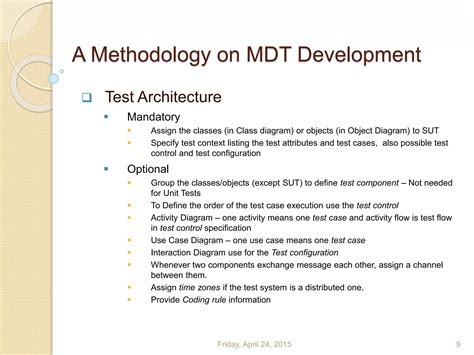 model driven testing with uml 2 0 ppt