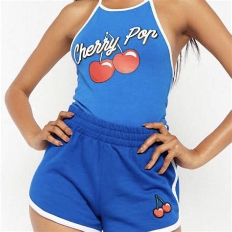 Forever21 Cherry Pop Halter Top Size Small Depop