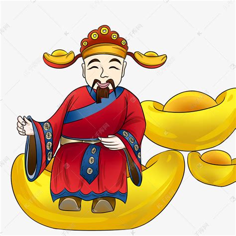 国潮风财神爷素材图片免费下载 千库网