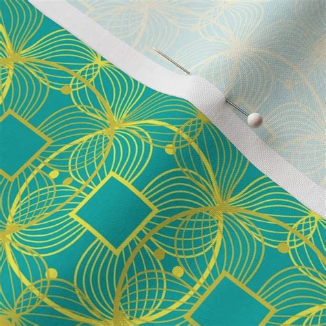 S Green And Yellow Chinese New Year Fabric Spoonflower
