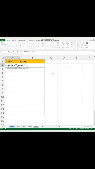 Generate Automatic Serial Number In Excel Shorts Excelshorts