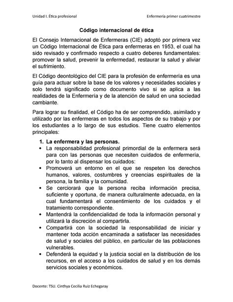 Código Internacional de Etica CIE Código internacional de ética El Consejo Internacional de