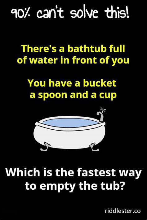 There S A Bathtub Full Of Water In Front Of You Riddle Answer