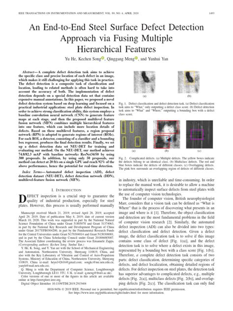 An End To End Steel Surface Defect Detection Approach Via Fusing Multiple Hierarchical Features