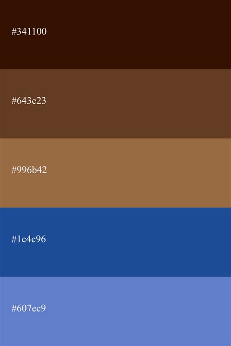 Paleta De Cores Pardo Códigos Combinações