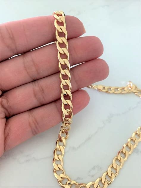 Choker • Cuban Link Necklace • 18k Gold Filled Curb Chain Necklace