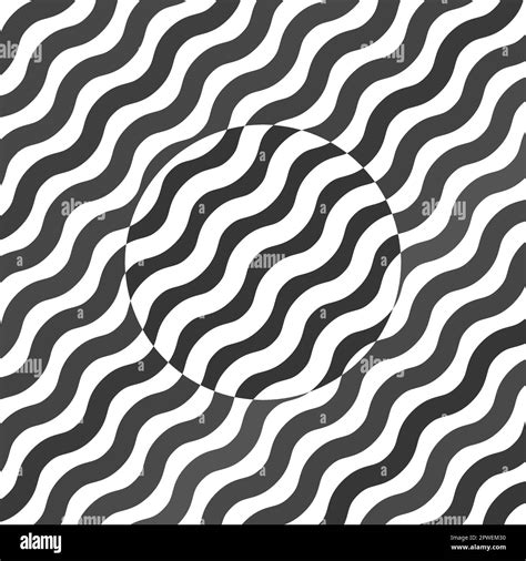 Seamless Psychedelic Geometric Pattern With Black And White Optical
