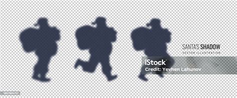 산타 클로스 실루엣이 흐려졌습니다 새해 축하를 위한 산타클로스 그림자 요소 세트입니다 벡터 일러스트 레이 션 벡터에 대한 스톡 벡터 아트 및 기타 이미지 Istock