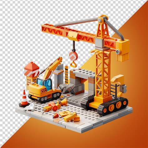 Premium Psd Under Construction 3d Model Png