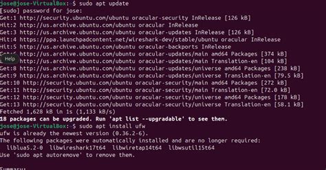 Project Basic Firewall Setup And Testing On Linux Jose Sanchez Hernandez