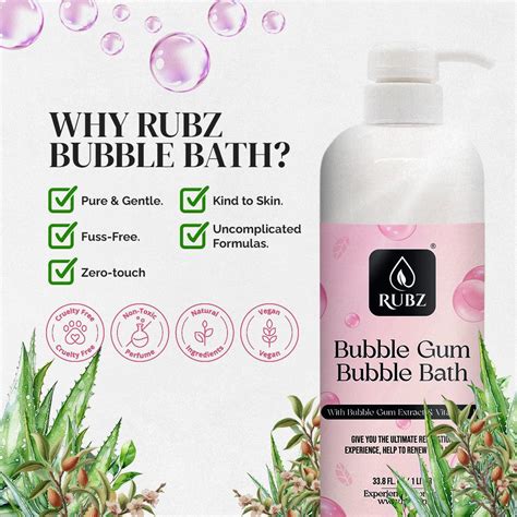 Rubz Bubble Gum Bubble Bath For Bath Tub With The Goodness Of Luxury