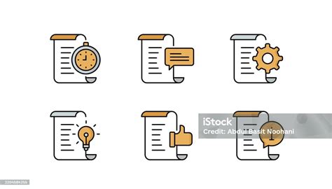 전문적인 문서 분석 아이콘 시간 추적 아이디어 생성 설정 구성 커뮤니케이션 승인 검토 및 워크플로우 최적화를 위한 정보 관리 기호 0명에 대한 스톡 벡터 아트 및 기타