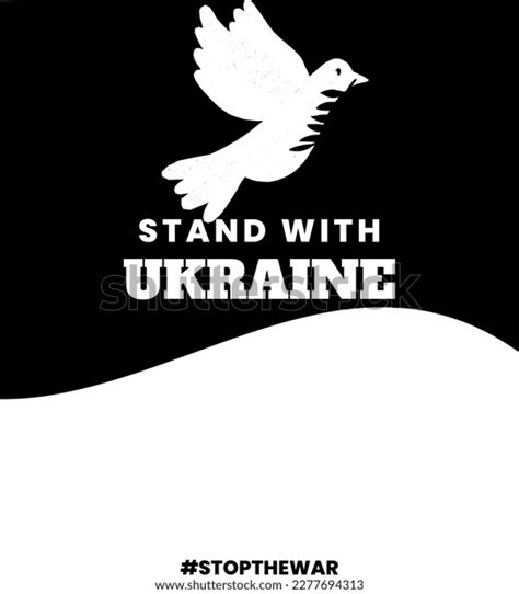 Stand Ukraine Flying Bird Dove Symbol Stock Vector Royalty Free