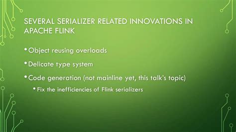 Code Generation In Serializers And Comparators Of Apache Flink Ppt