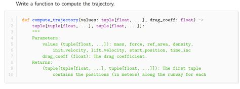 Solved Write A Function To Compute The Trajectory 1 Def