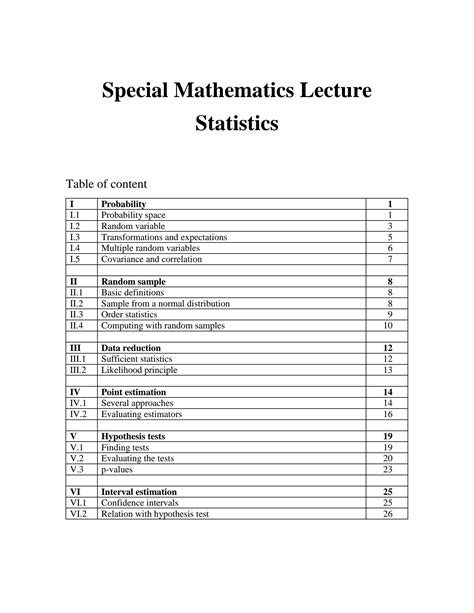 Solution Special Mathematics Lecture Statistics Handwritten Notes