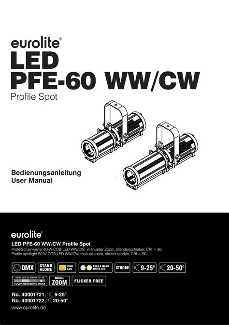 Eurolite Pfe 60 Ww User Manual Pdf Download Manualslib