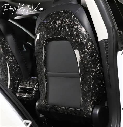 Genuine Forged Carbon Fiber Open Seat Backs For Model Y Gloss 2020
