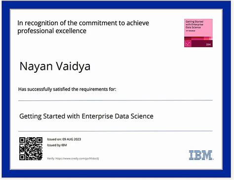 Certifications Ibm Datascience Nayan Vaidya