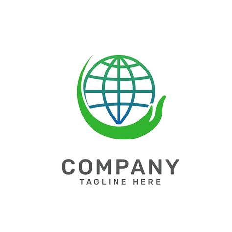 Premium Vector The Globe And Hand Care Logo Embodies Unity